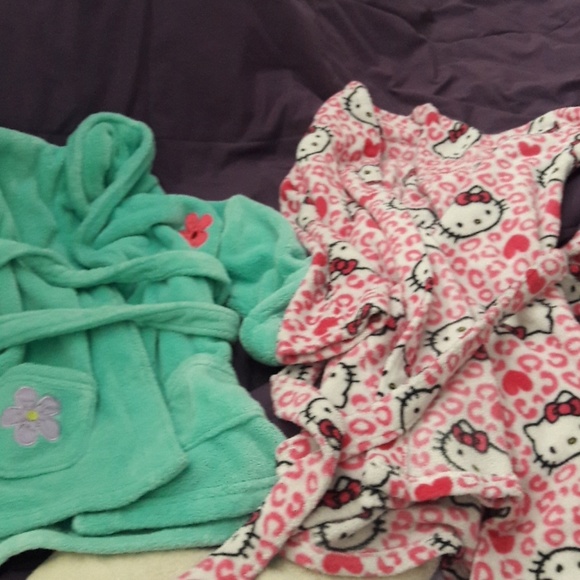xhilarations /hello kitty | Pajamas | Bath Robes For Little Girls ...